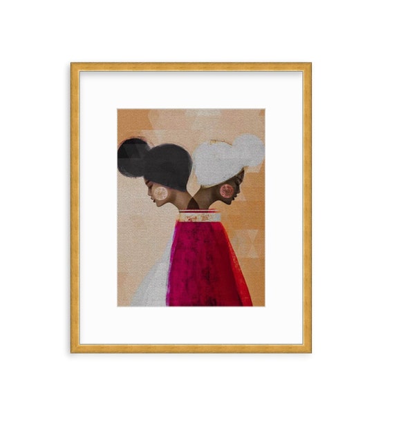 EASY EASE NEUTRAL Women of Color Women Illustration Print | Etsy