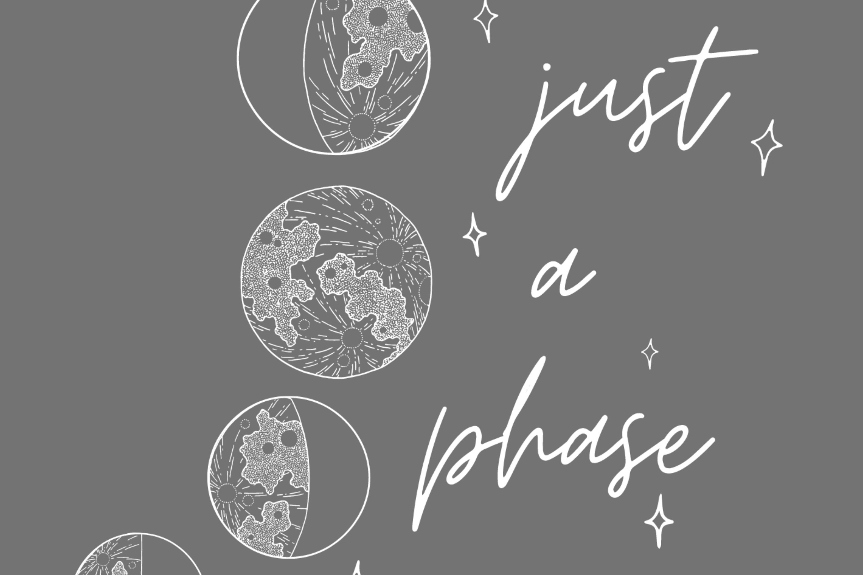 It's Just a Phase Moon Poster Wall Art Instant Download Printable - Etsy UK