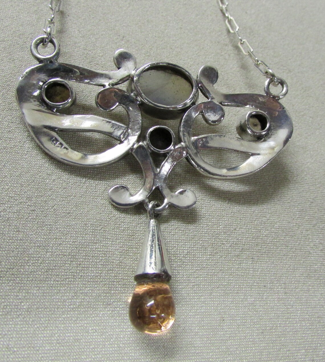 Sterling Silver Moonstone Necklace + - Etsy