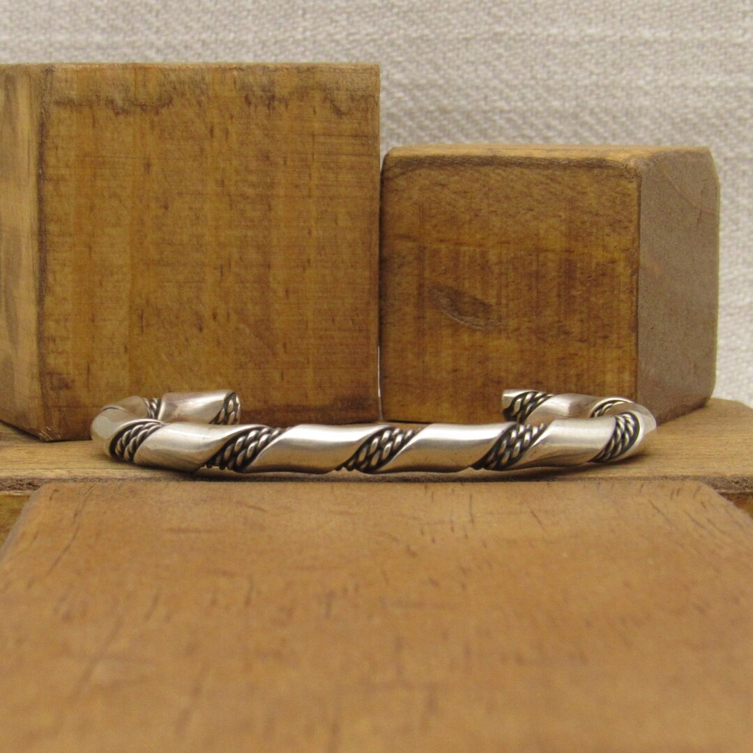 Sterling Silver Twisted Wire Cuff Bracelet + - Etsy