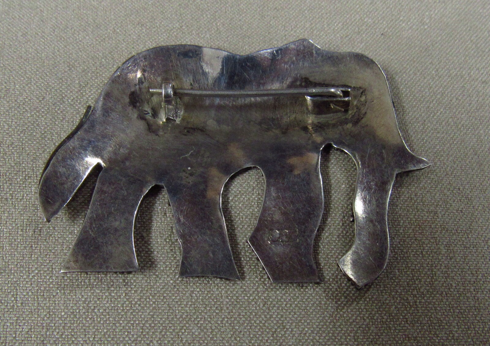 Adorable Sterling Silver Elephant Pin + - Etsy
