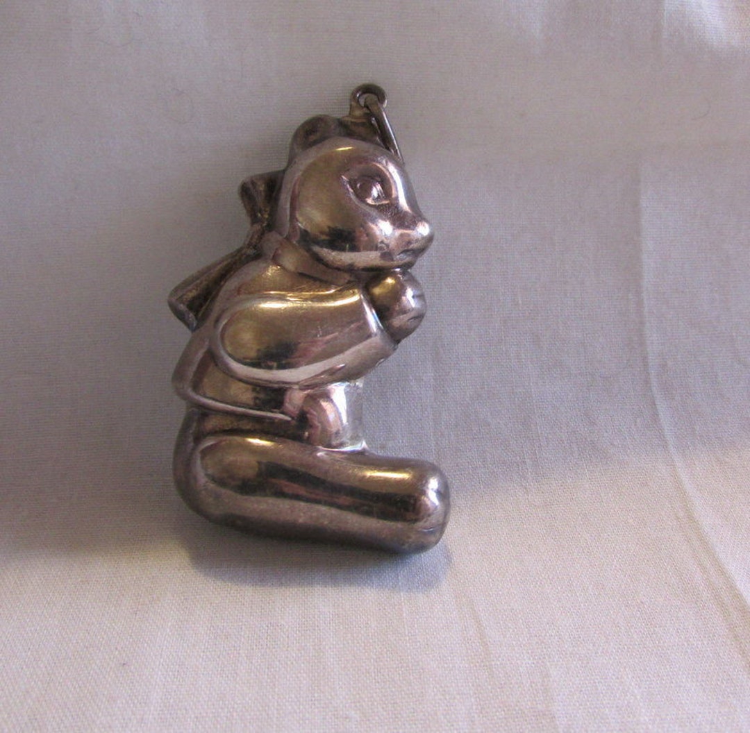 Sterling Silver Teddy Bear Pendant or Ornament + - Etsy