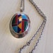 Sterling Silver and Colorful Inlay Necklace + - Etsy
