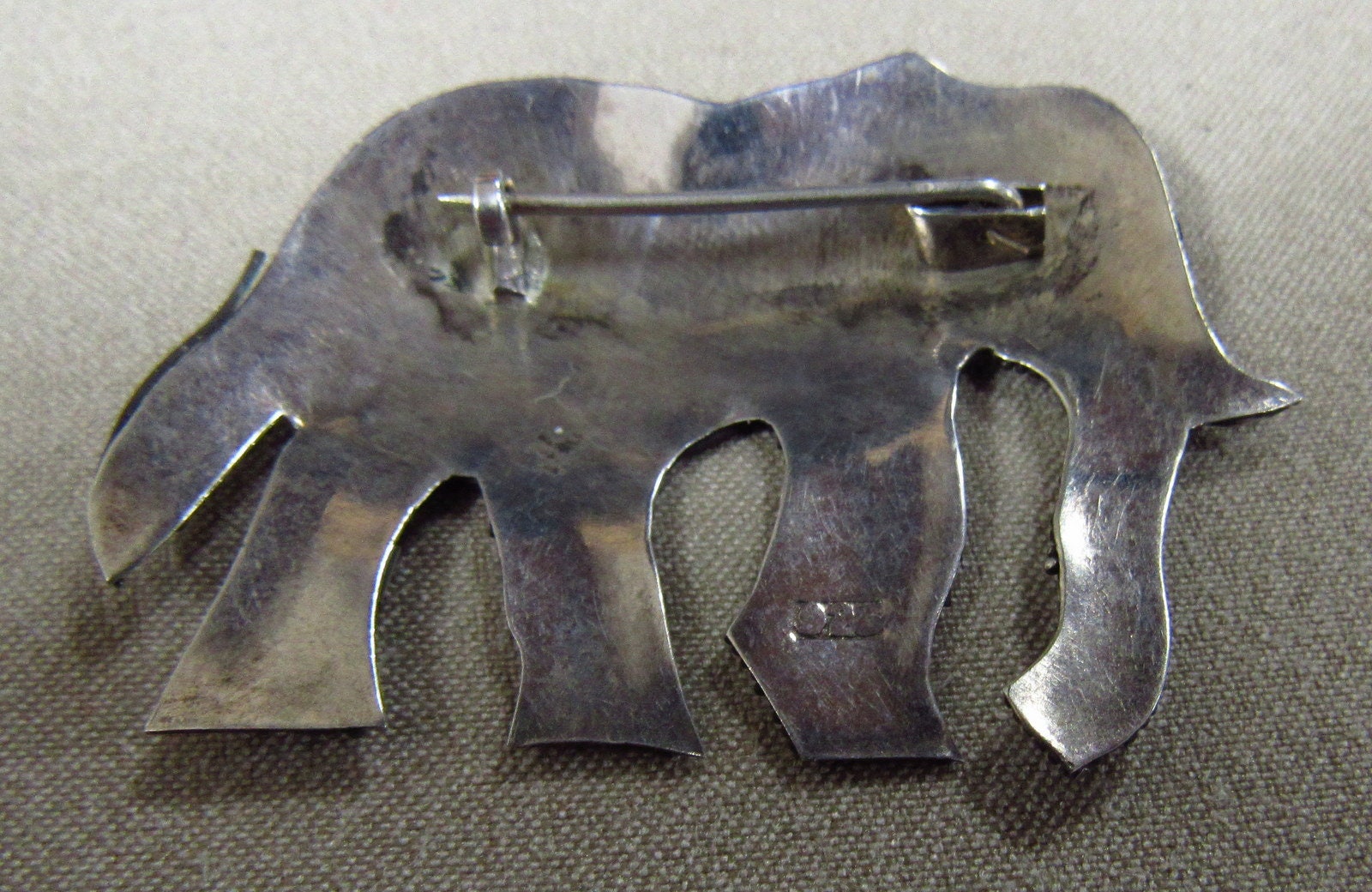 Adorable Sterling Silver Elephant Pin + - Etsy