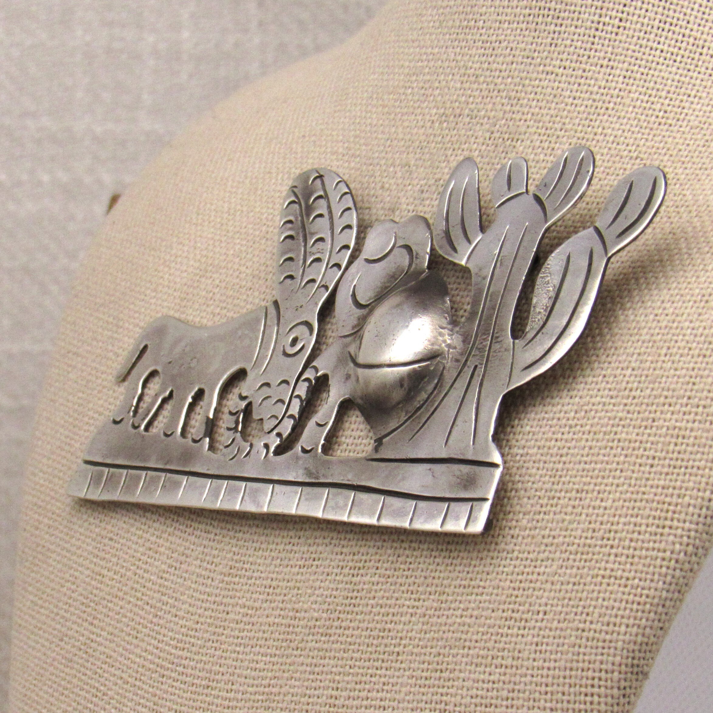 Whimsical Donkey, Cactus and Sombrero Sterling Pin From Mexico - Etsy