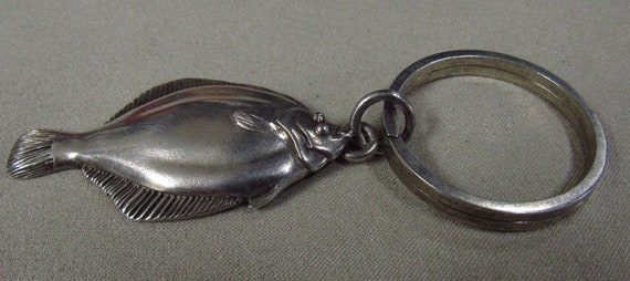 Sterling Silver Fish Key Ring by Breakell + - Gem