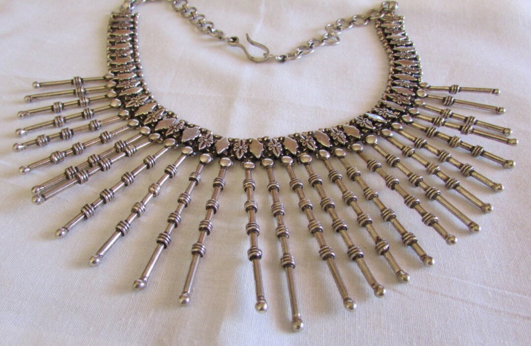 Sterling Silver Tapered Spike Necklace + - Etsy