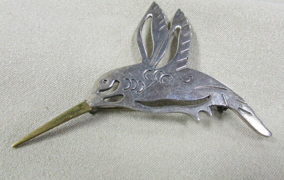 Sterling Silver Hummingbird Pin From Mexico - Etsy