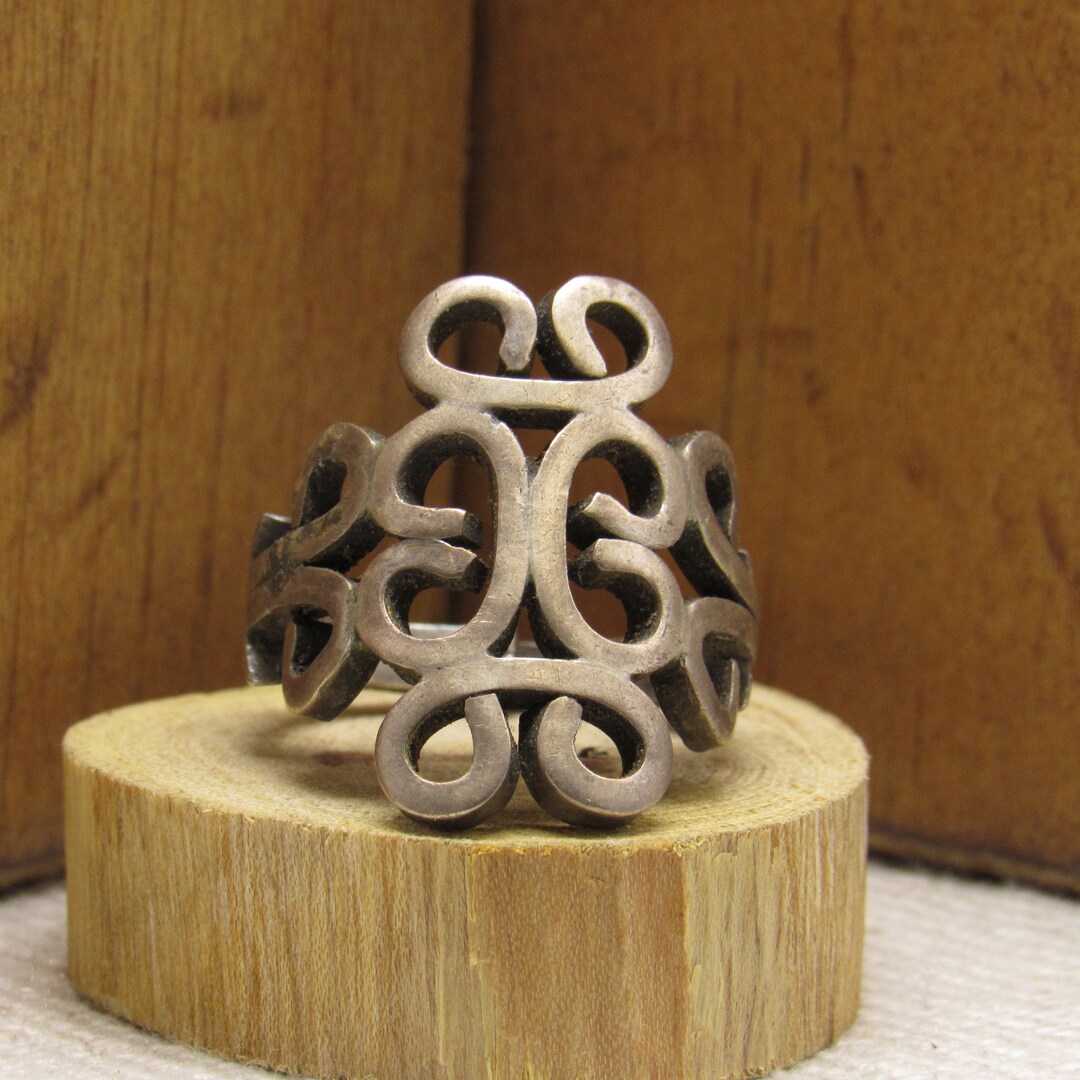 Huge Adjustable Sterling Silver Ring + - Etsy