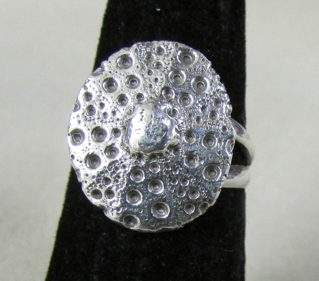 Unusual Textured Sterling Silver Ring Size 6 - Etsy