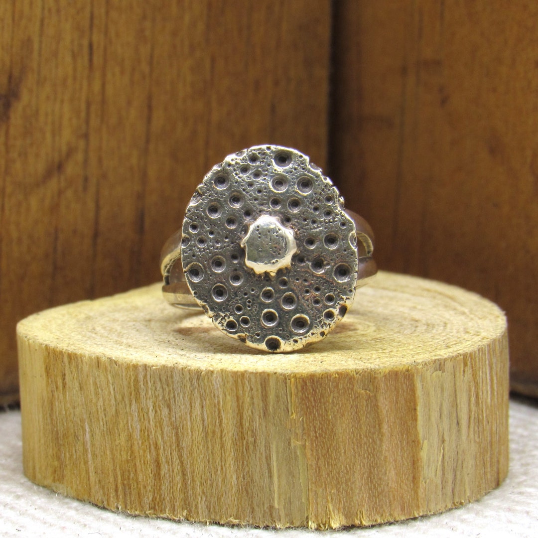 Unusual Textured Sterling Silver Ring Size 6 + - Etsy