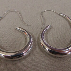 Sterling Silver Large Wire Hoop Earrings - Etsy