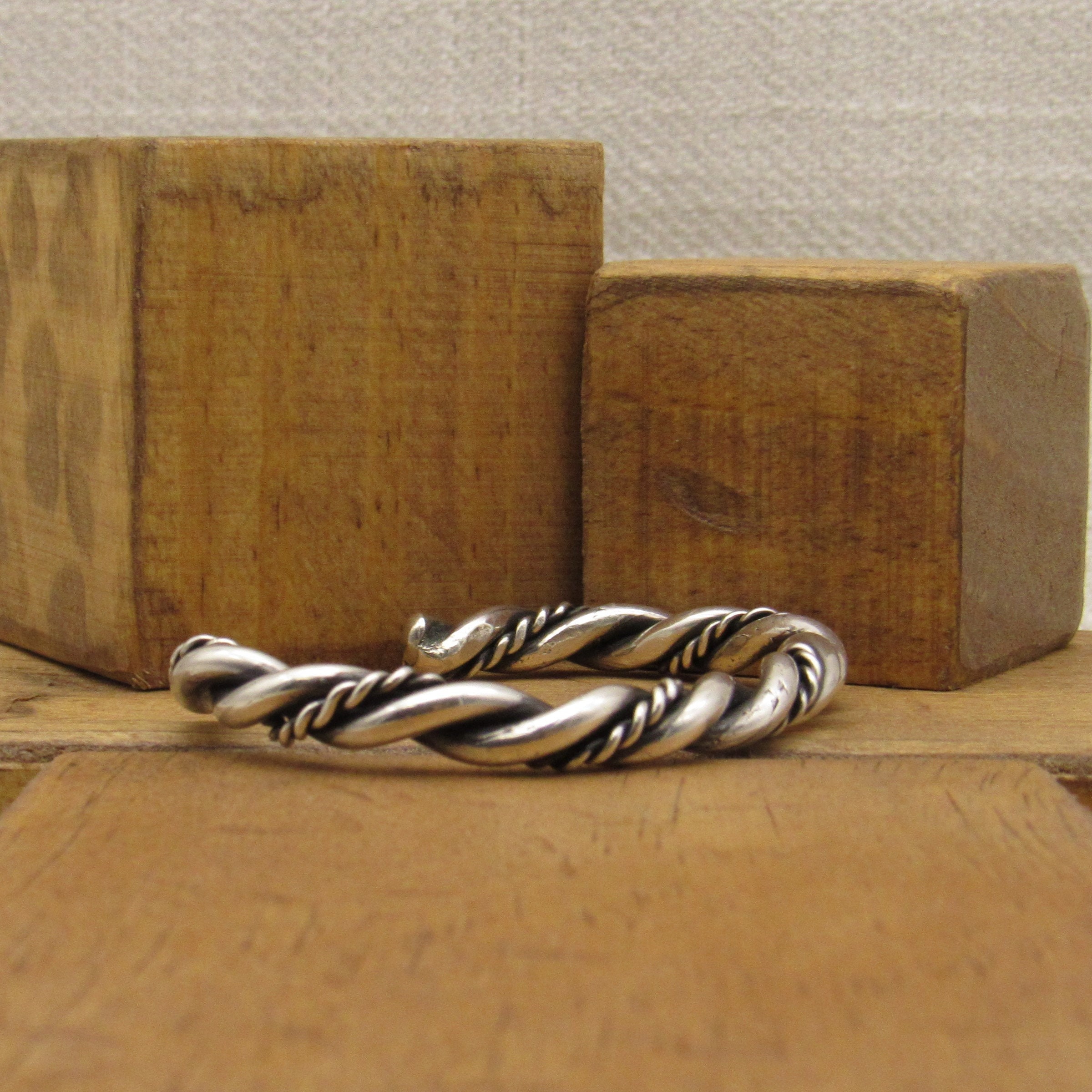 Sterling Silver Twisted Wire Cuff Bracelet - Etsy