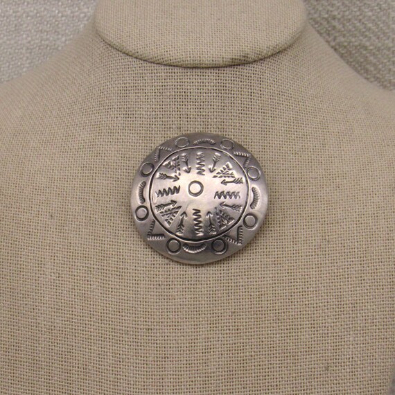 Sterling Silver Mexican Stamped Pin + - Gem