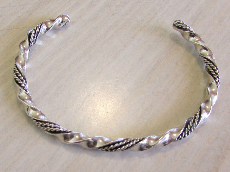 Sterling Silver Twisted Wire Navajo Style Cuff Bracelet | Etsy Sterling Silver Twisted Wire Navajo Style Cuff Bracelet | Etsy