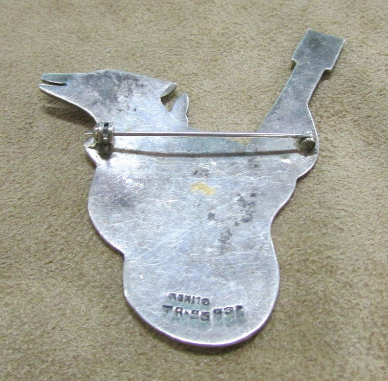 Sterling Silver Guitar Playing Coyote Pin - Etsy
