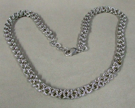 Handmade Sterling Silver Chain 25 1/2" with Extender + - Gem