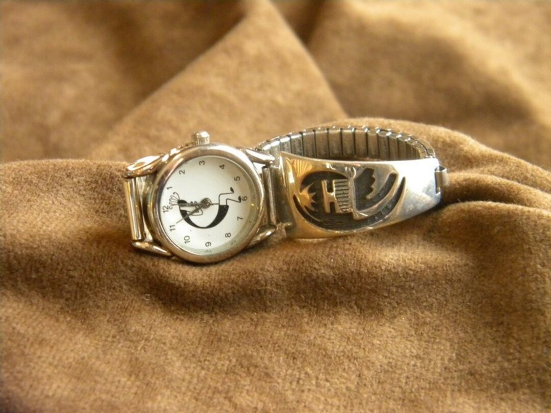 Navajo Rhoda Jack Sterling Silver Watchband With Kokopelli - Etsy