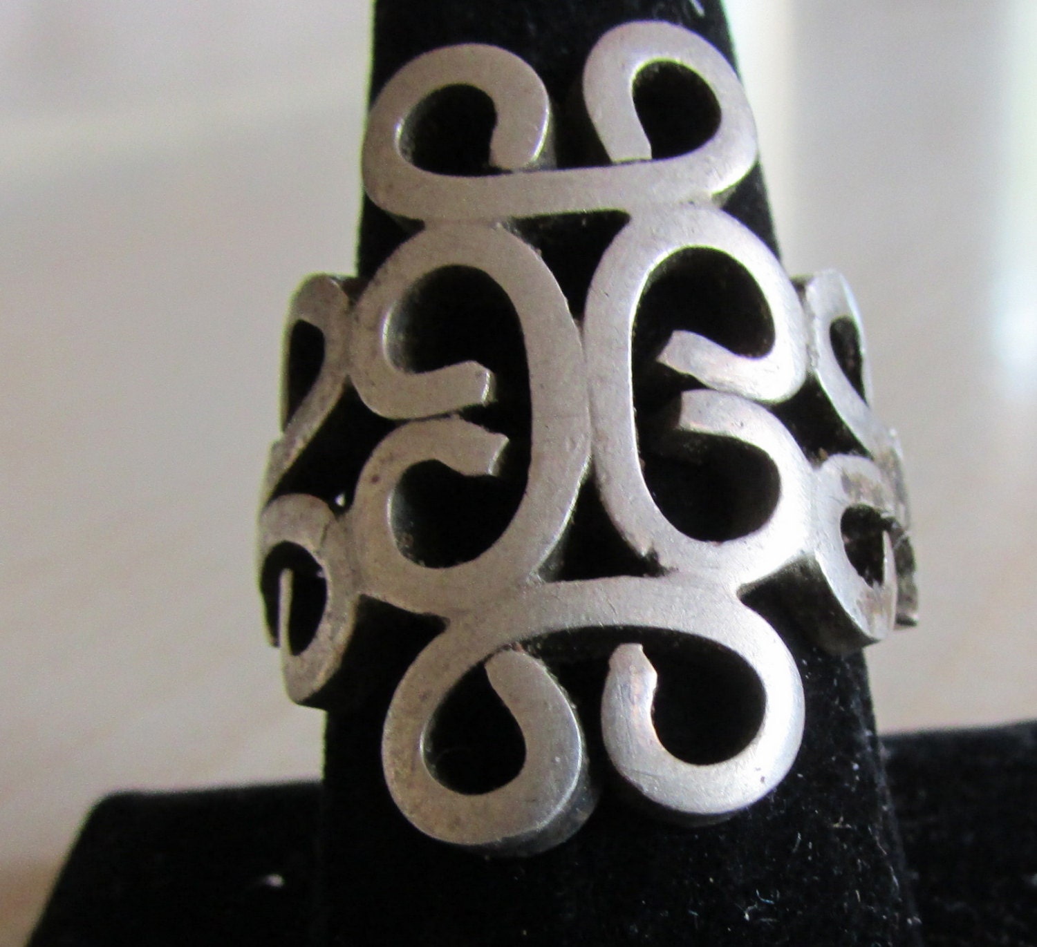 Huge Adjustable Sterling Silver Ring Size 11 now. | Etsy