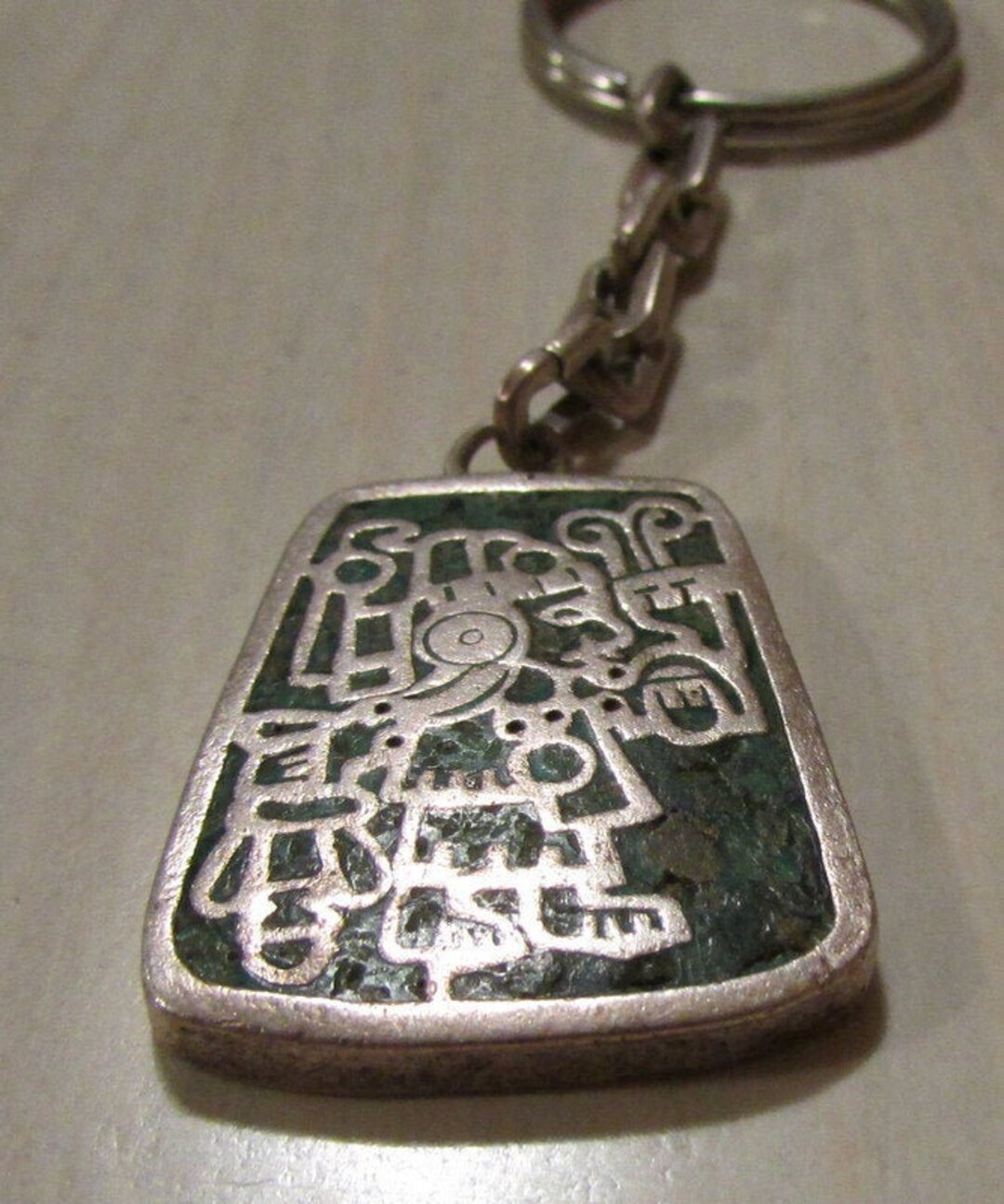 Sterling Silver and Turquoise Key Ring From Mexico - Etsy