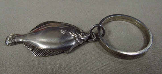 Sterling Silver Fish Key Ring by Breakell + - Gem