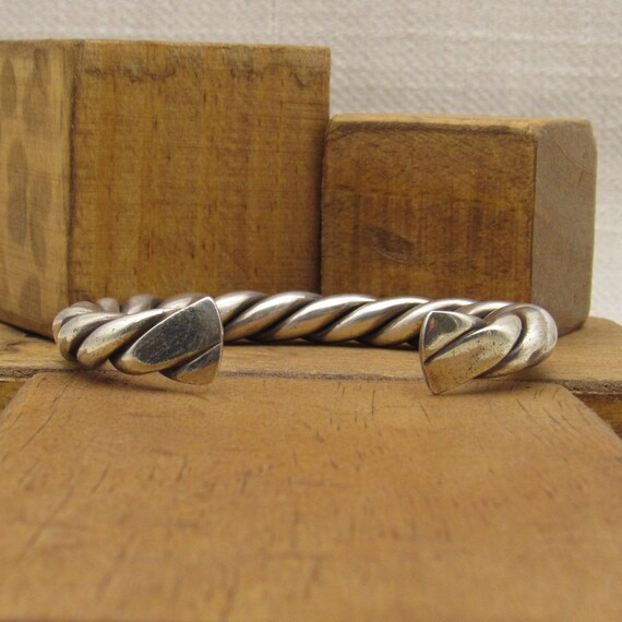 Twisted Sterling Silver Cuff Bracelet + - Gem