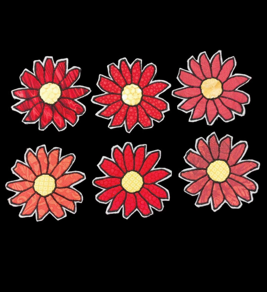 Billy Strings Red Daisy Applique Patch - Etsy