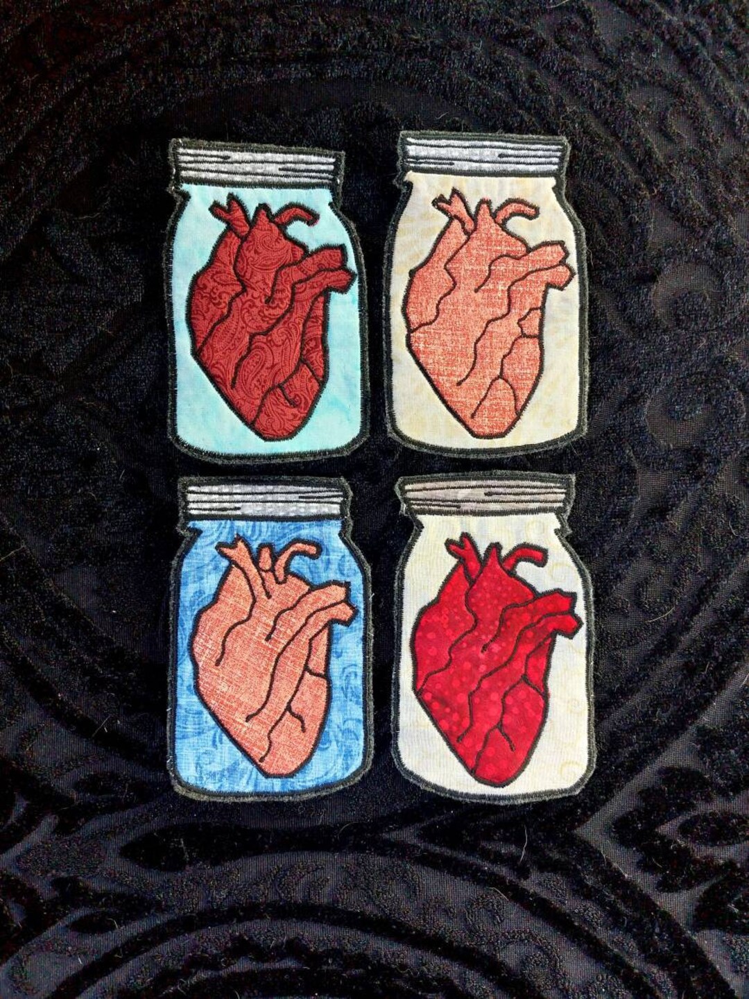 Wet Specimen Heart Applique Patch - Etsy