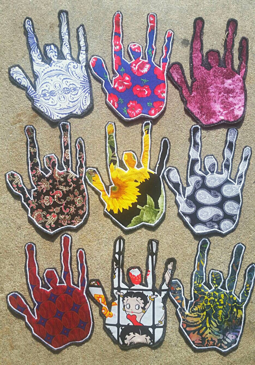 Grateful Dead Jerry Hand Patch - Etsy