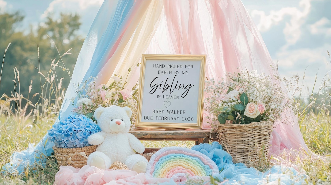 Rainbow Baby Pregnancy Announcement - Etsy