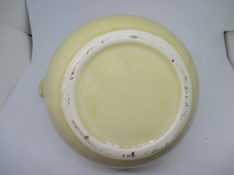 Vintage Pottery Yellow Tilt Ball Pitcher Water Iced Tea Milk - Etsy