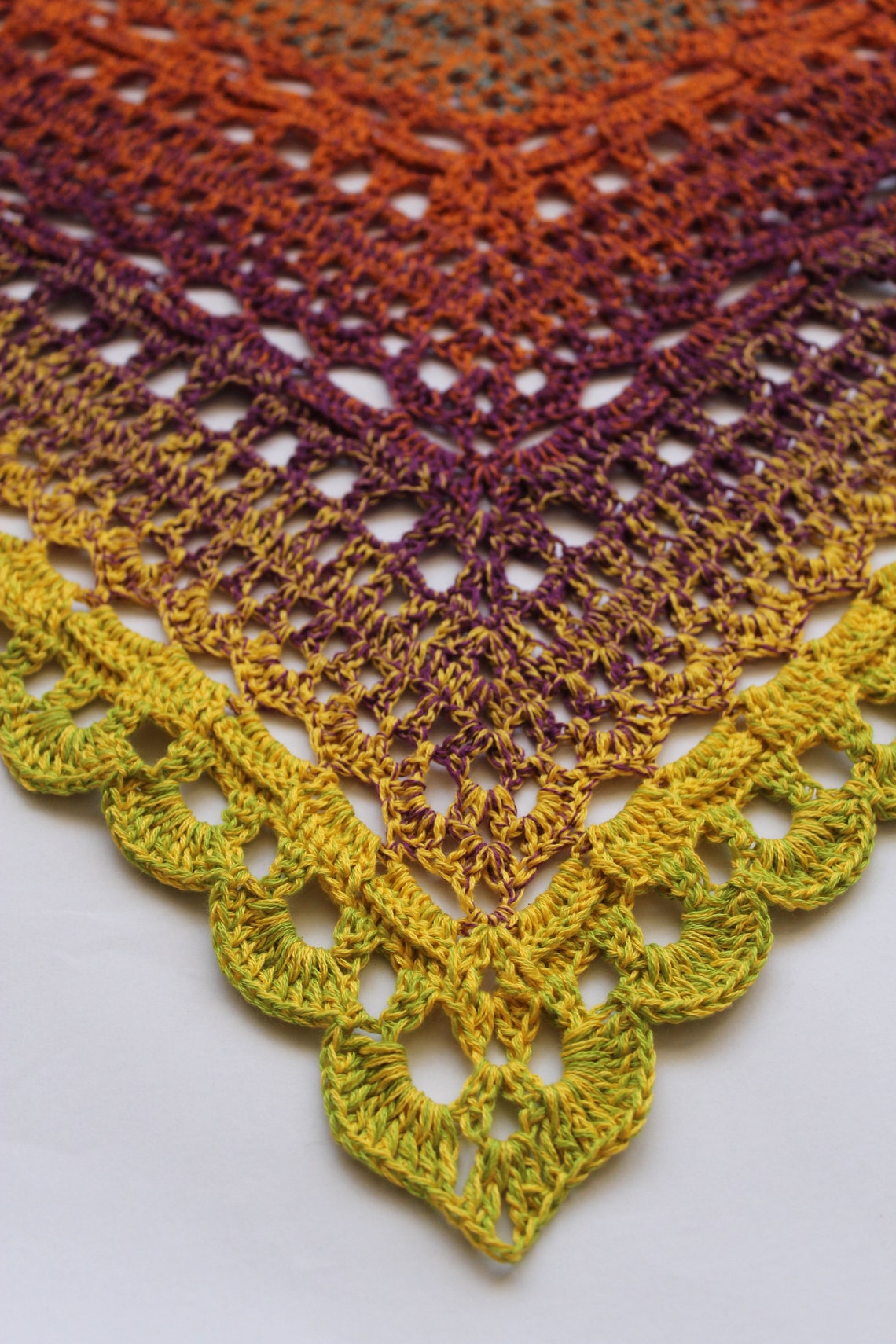 PDF Crochet Pattern Sunset Shawl - Etsy