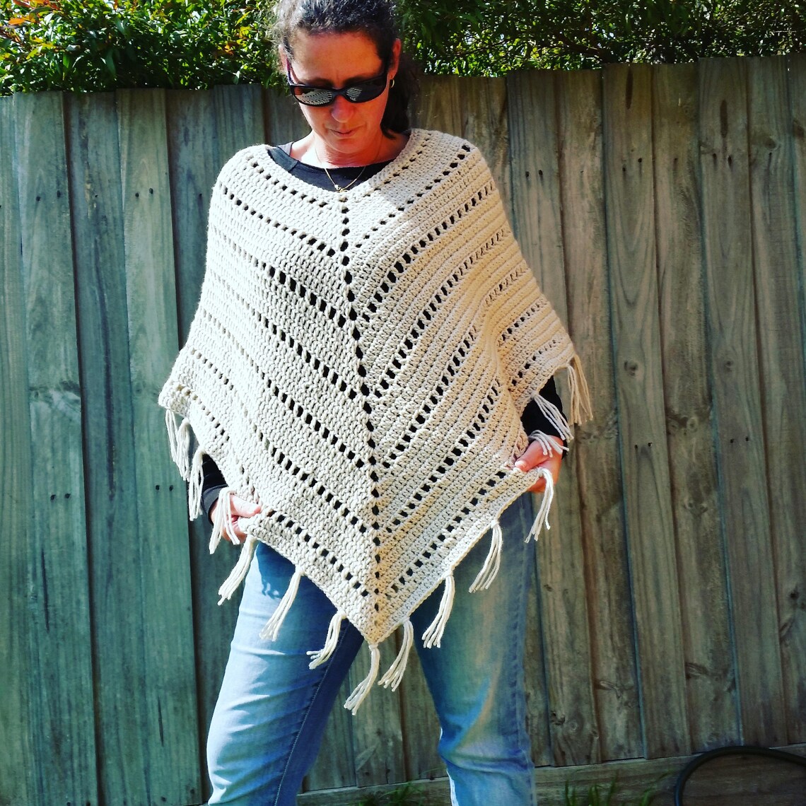 PDF Pattern Crochet Chunky Poncho - Etsy Canada