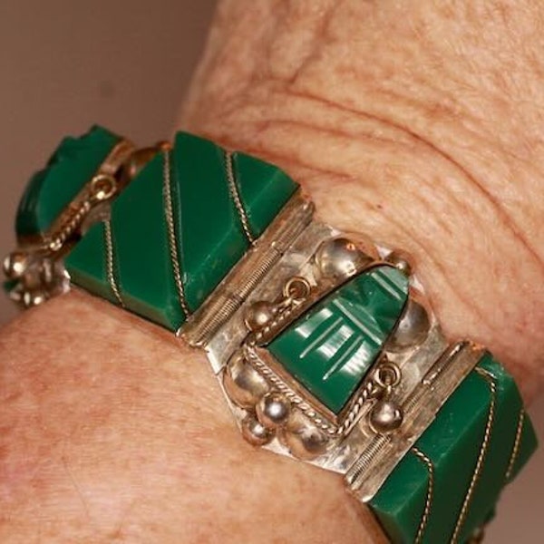 Aztec Jade Brooch - Etsy