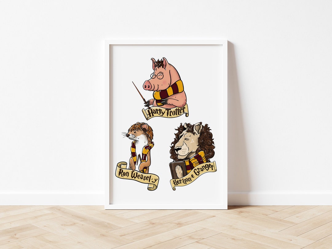 The Golden Trio Illustration by Savage Pieces - Etsy