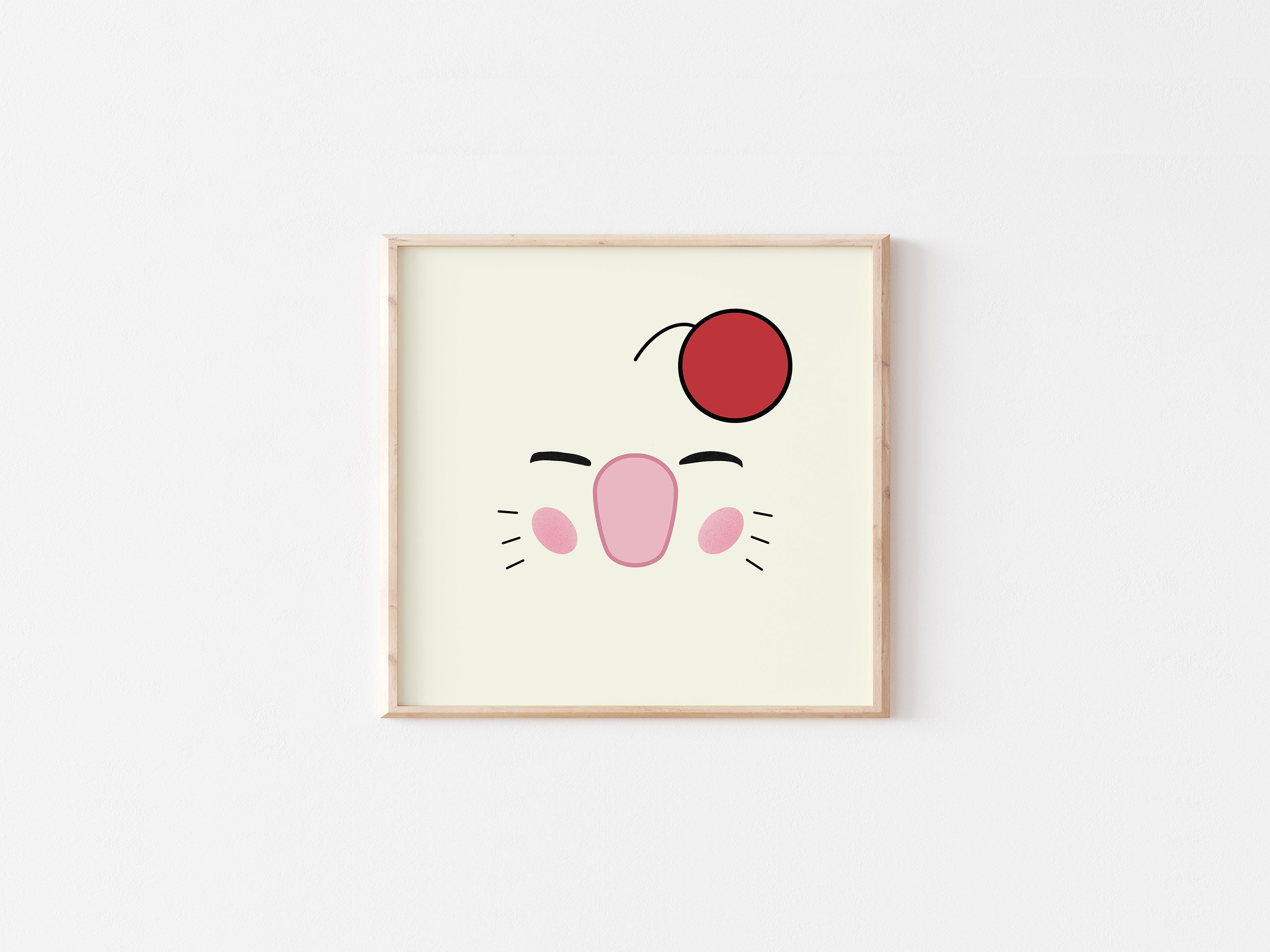 Moogle Face Digital Print by Savage Pieces Inspired by Final - Etsy UK
