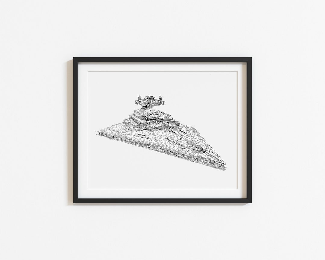 Star Destroyer Digital Print by Savage Pieces. Illustration Inspired by ...