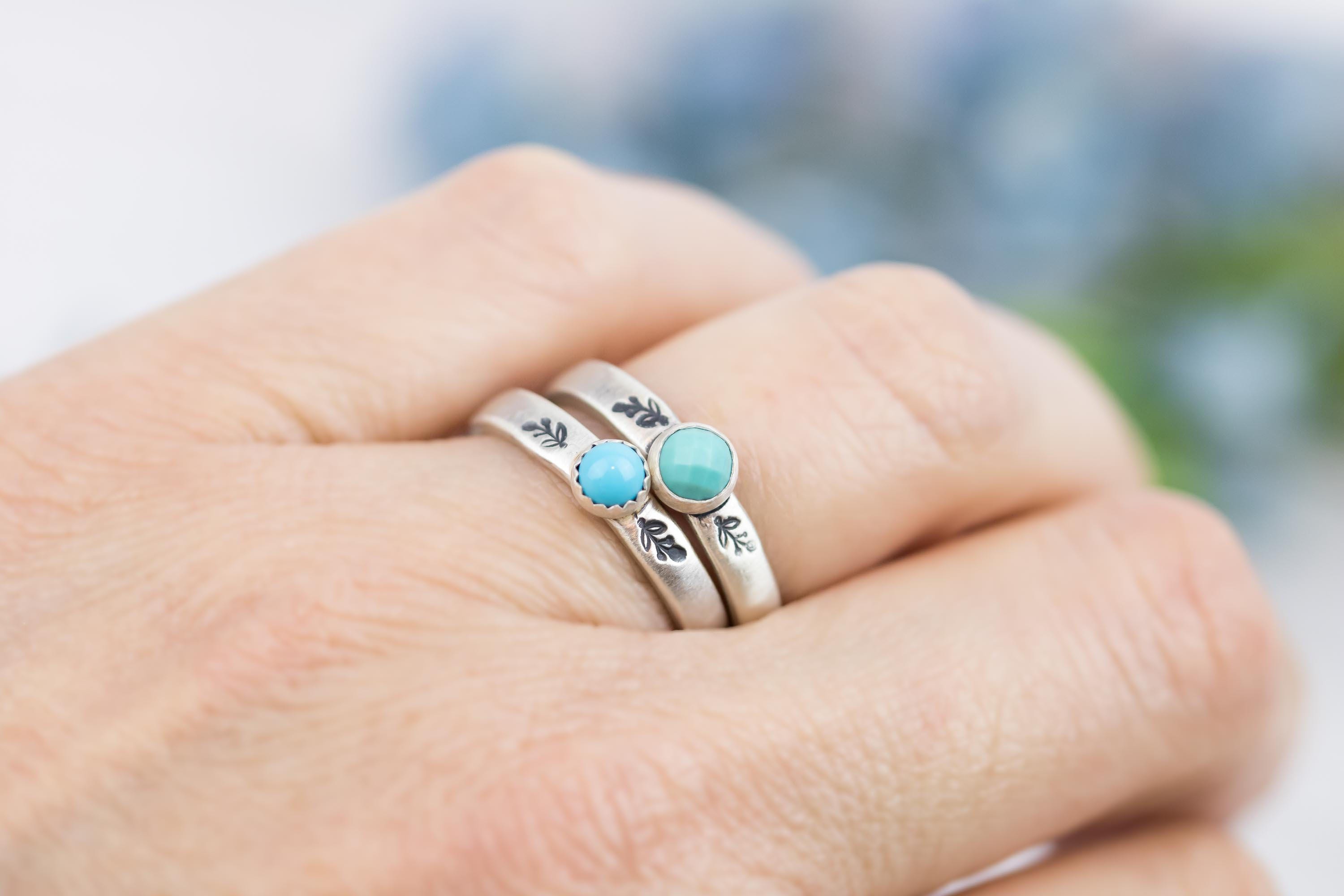 Sterling Silver Turquoise Ring For Women Genuine Turquoise | Etsy