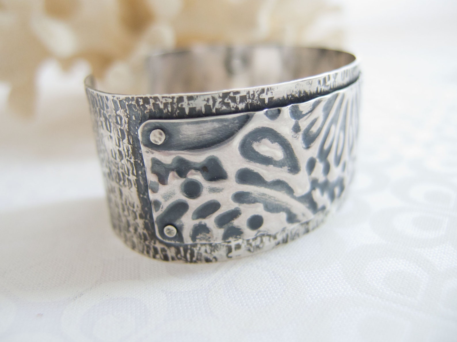 Wide Silver Cuff Bracelet Sterling Silver Bracelet Cuff - Etsy