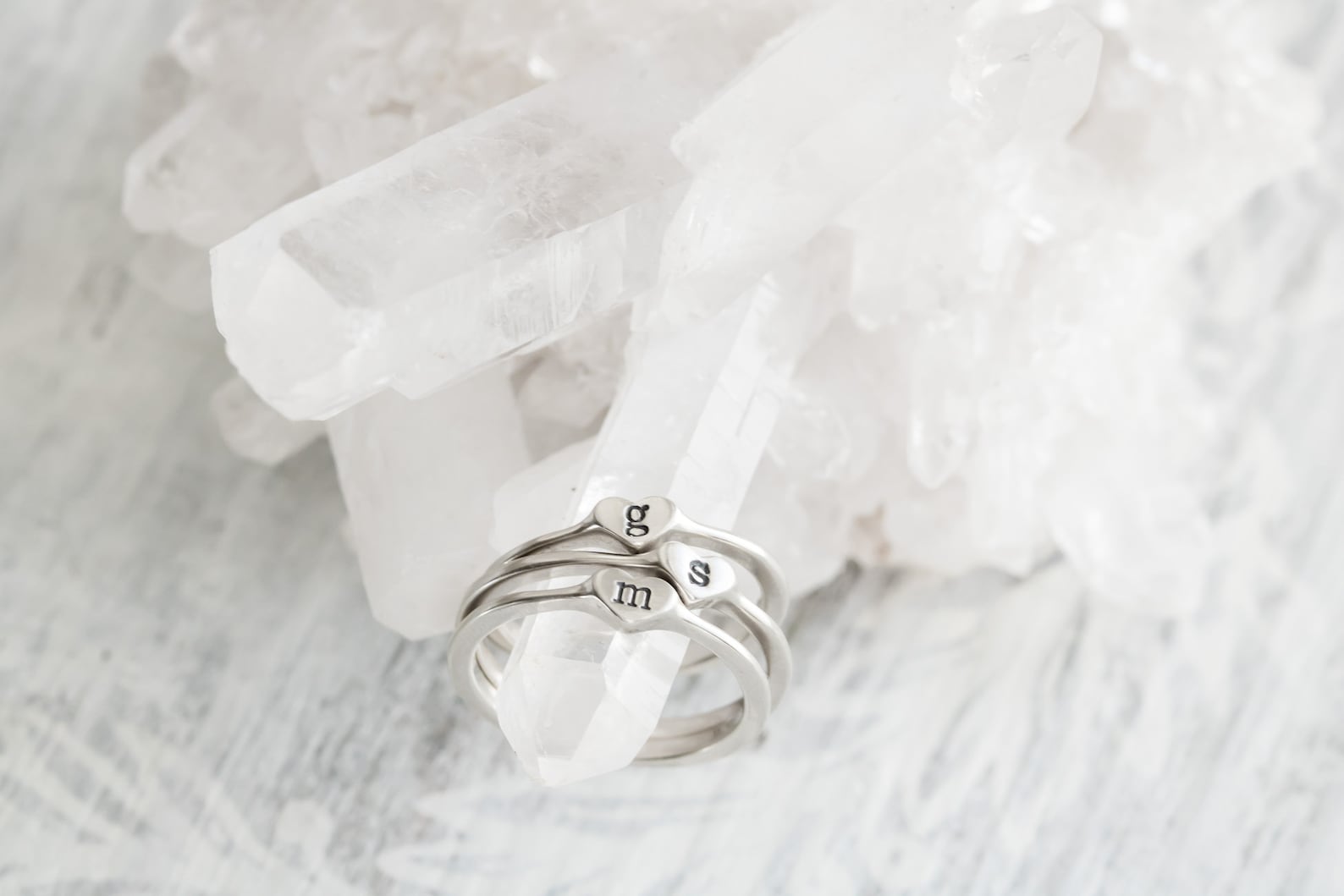 Sterling Silver Initial Ring for Women Personalized - Etsy