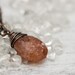 Sunstone Necklace, Sunstone Pendant, Copper Wire Wrapped, Sunstone ...