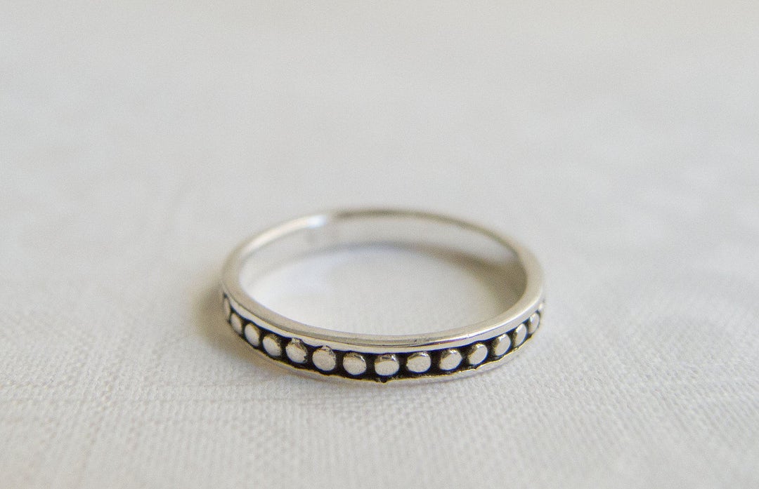 Dot Ring, Sterling Silver Dot Ring, Circle Ring, Stacking Ring, Silver ...