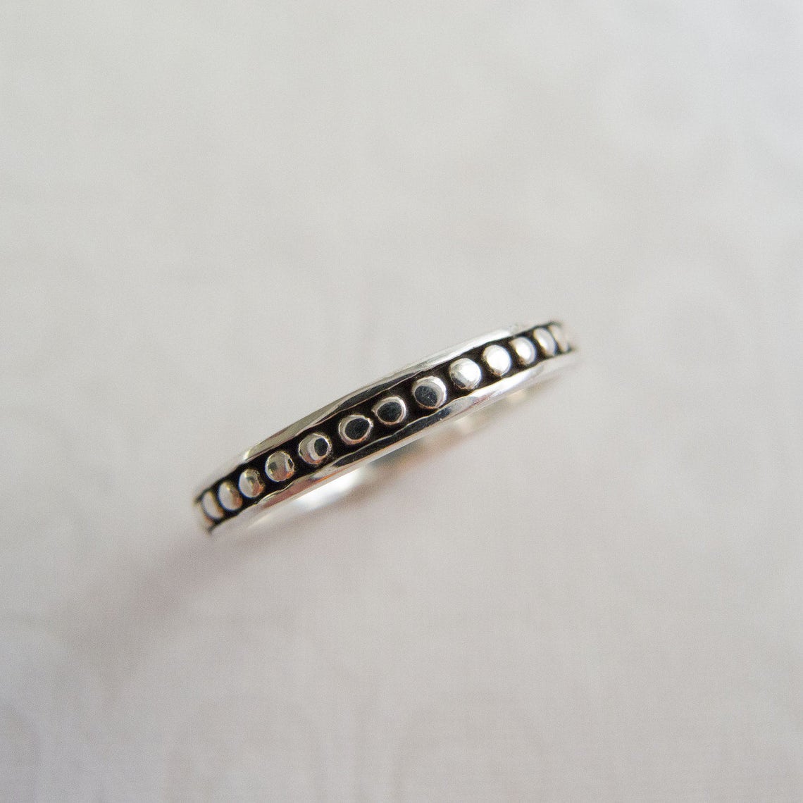 Dot Ring Sterling Silver Dot Ring Circle Ring Stacking - Etsy