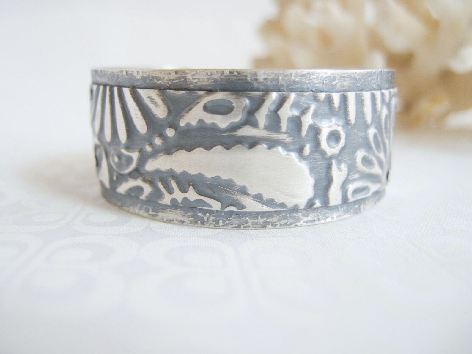 Wide Silver Cuff Bracelet Sterling Silver Bracelet Cuff - Etsy
