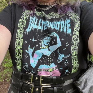 YALLTERNATIVE Metal Girl Art Tee - Etsy