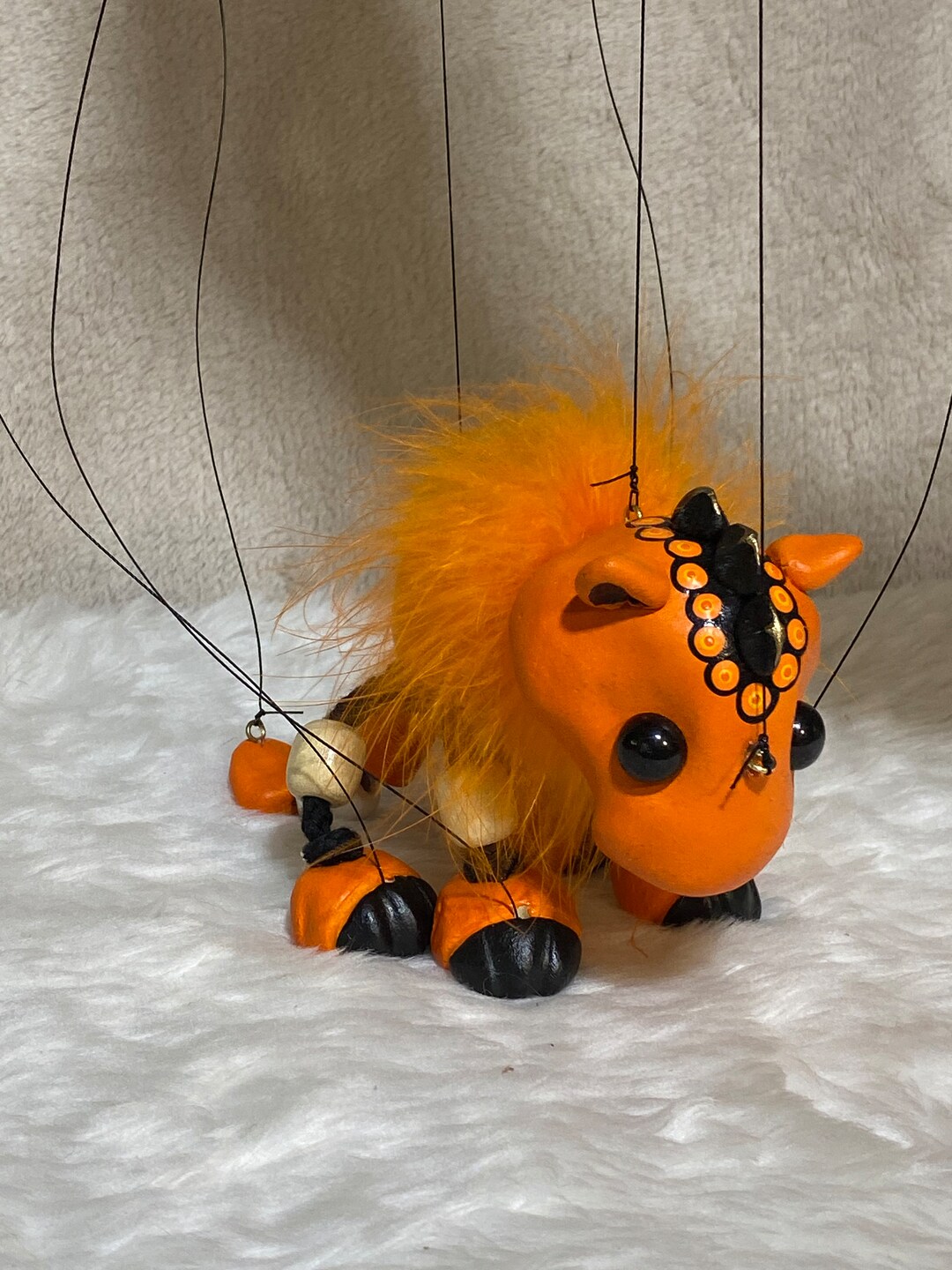 Orange Baby Luck Dragon glückdrache Marionette Puppet - Etsy