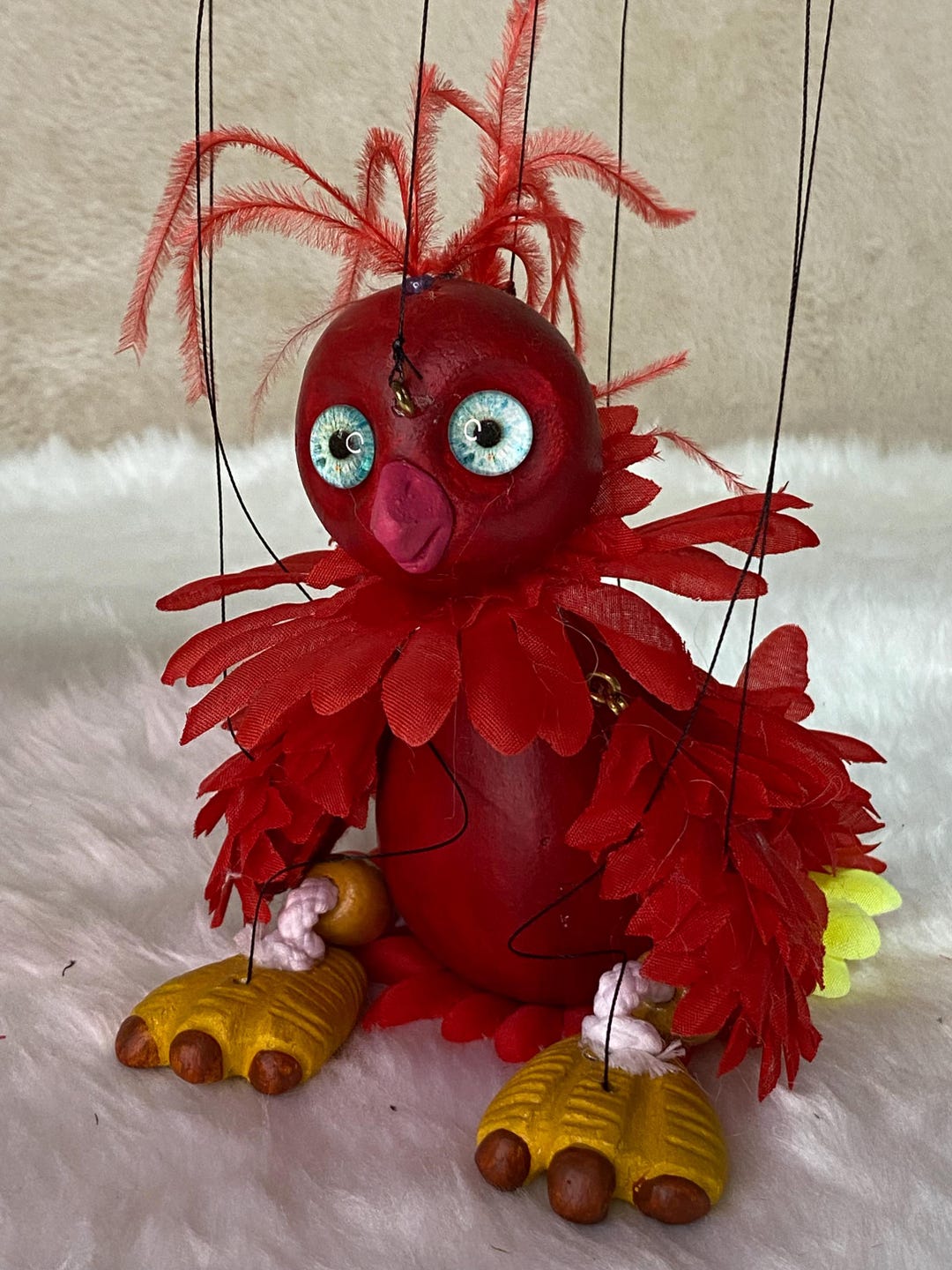 Berry Gerbera Bird Marionette Puppet - Etsy