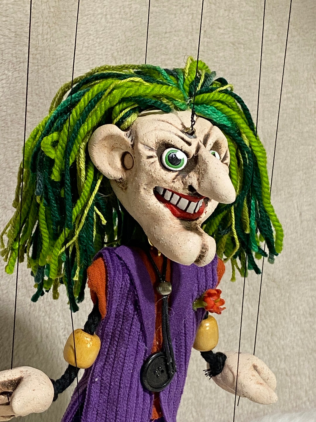 Batman's the Joker - Marionette Puppet Handmade by the Squeaking Tribe ...