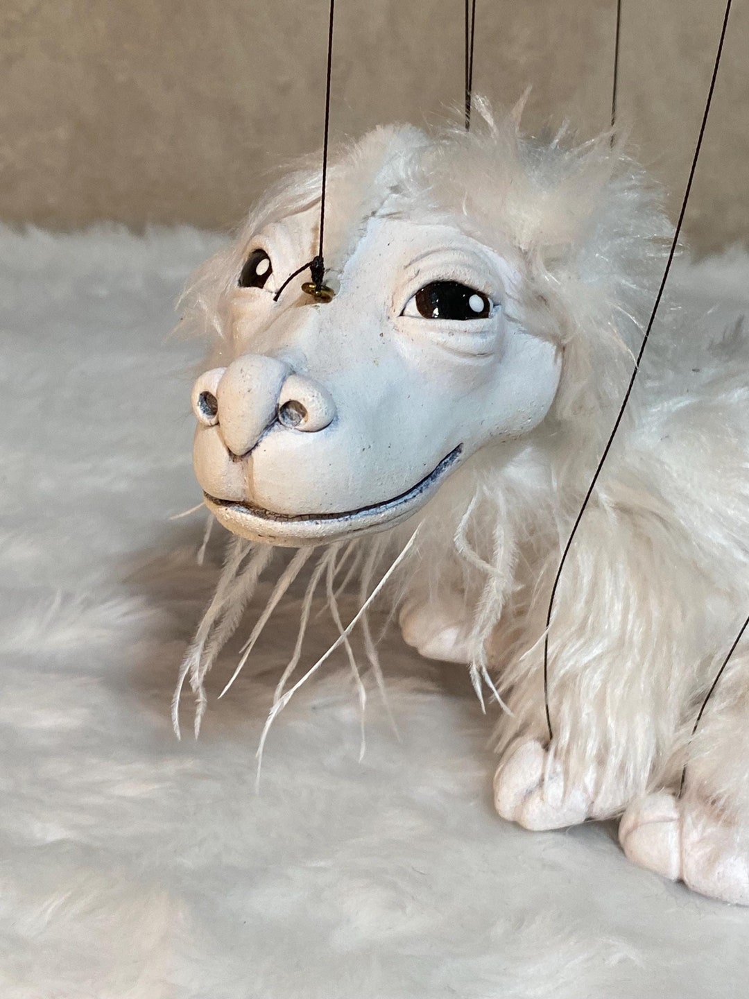 Falkor the White Luck Dragon the Neverending Story OOAK Marionette ...