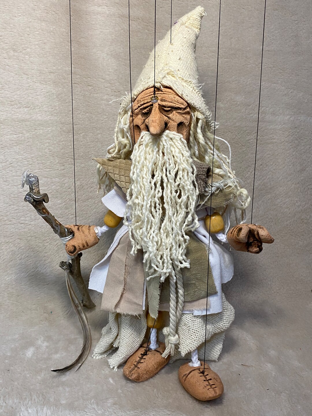 Gandalf the White Wizard Marionette - Etsy
